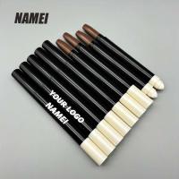 China New Cosmetic Packaging 4g White Pink Chapstick Lipstick Pen Plastic Tube With Chipper And Cotton Brush for sale