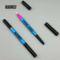 China Classical design slim liquid eyeliner cosmetic pencil packaging plastic double ended eyebrow pencil packaging for sale