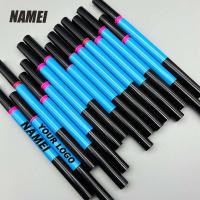 China Classical design slim liquid eyeliner cosmetic pencil packaging plastic double ended eyebrow pencil packaging for sale