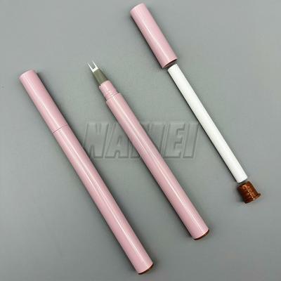 China Private Label 2-tip Eyebrow Pen Custom Tube Brow Collection Sculpt Pomade Brow Pencil Container for sale