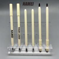 China Custom color private label plastic tube twist up round shape lip liner lip pencil container for lipstick for sale