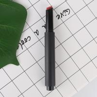 China Compressible Round matte black lip balm lipstick tubes container for makeup tubes for sale