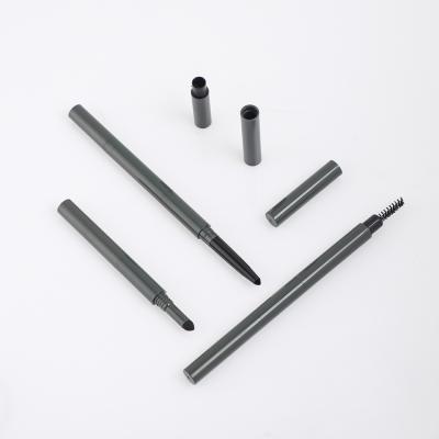 China 3 in 1 Cosmetic packaging round eyebrow pencil empty tube can bottom fill plastic eyebrow pencil container wholesale for sale