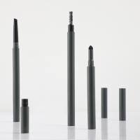 China 3 in 1 Cosmetic packaging round eyebrow pencil empty tube can bottom fill plastic eyebrow pencil container wholesale for sale