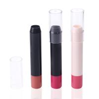 China Logo printing white black round shaped empty lip balm blush container foundation concealer stick tube for sale