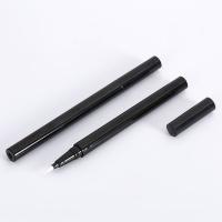 China Cosmetic packaging material for thin Eyeliner pen thin liquid Eye line pencil with steel beads empty black container for sale