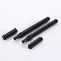 China Cosmetic packaging material for thin Eyeliner pen thin liquid Eye line pencil with steel beads empty black container for sale