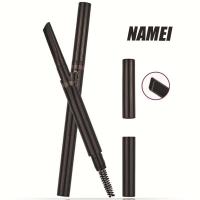 China ABS Eyebrow Pencil Tube Cosmetic Packaging Round Eyebrow Pencil Empty Tube Fill Plastic Eyebrow Pencil Container for sale