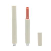 China Cosmetic Packaging 2ml Multi Color Plastic Press Lipstick Tubes Lip Balm Lipstick Container for sale