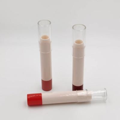 China Colorful White Empty Round Plastic Chapstick Lip Balm Lipstick Container Lipstick Tube Cosmetic Container Custom for sale