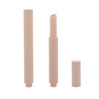 China Cylindrical Bevel Bottom Button Lipstick Tube Lip Glaze Tube Container Press Type Lipstick Tube Packaging Material for sale