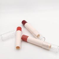 China Fancy Round Lip Stick Tubes Plastic Lip Balm Container Private Label Slim Lipbalm Tube Highlight Contouring Stick Tube for sale