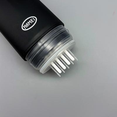 China Custom Color Plastic Hair Growth Oil Packaging With Comb Applicator Container Hair Dyeing Pen Bottle for sale