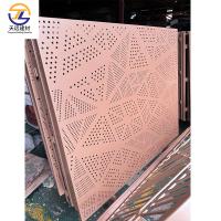 China PVDF Aluminum C-Shaped Perforated Acoustic Panels 0.6-1.2mm Thickness with MRC 0.65-0.8 Sound Absorption for sale