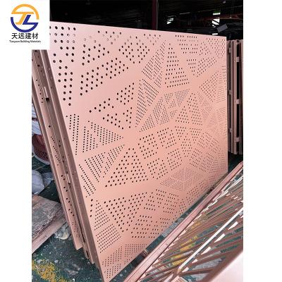 China PVDF Aluminum C-Shaped Perforated Acoustic Panels 0.6-1.2mm Thickness with MRC 0.65-0.8 Sound Absorption for sale