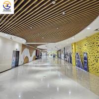 China Square Tube Linear Suspension Aluminum Ceiling 0.6-3.0mm Thickness Fireproof Metal Panel 75-300mm Sizes for sale