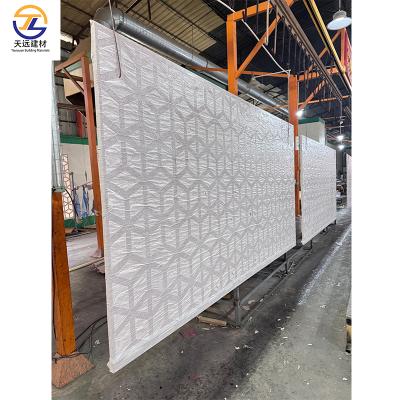 China TIANYUAN Aluminum Beam Metal Linear Ceiling Panels 150mm Wood Grain ACM Fireproof Commercial Grade for sale