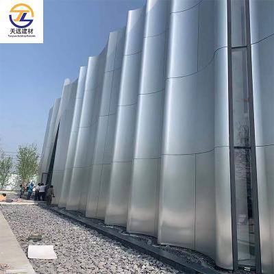 China TianYuan TY-010 Aluminum Curtain Wall 0.6-1.2mm Thickness with LED Lighting for Commercial Buildings for sale