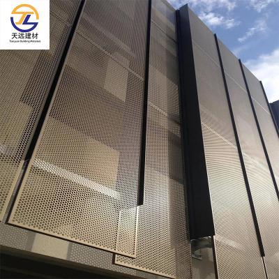 China ISO9000 Aluminum Cladding Facade 300mm Metal Ceiling System 0.6-1.2mm for sale
