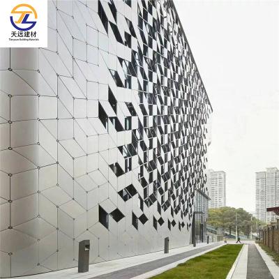 China TianYuan TY-010 Aluminum Curtain Wall 0.6-1.2mm White RAL Colors High Weather Resistance for sale