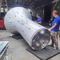 China White Flared Aluminum Column Cladding 2.5mm for Malls Hotels Custom Perforation Engraving for sale
