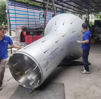China White Flared Aluminum Column Cladding 2.5mm for Malls Hotels Custom Perforation Engraving for sale