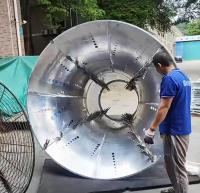 China White Flared Aluminum Column Cladding 2.5mm for Malls Hotels Custom Perforation Engraving for sale