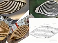 China 50x100mm Wood Grain Aluminum Square Tube 1.2-2.0mm Wall for Mall Hotel Office Decor for sale