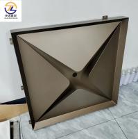 China 2.5mm Fluorocarbon Coated Antique Bronze Textured Concave Convex Aluminum Panel 3003 H24 for sale