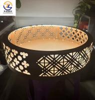 China 3.0mm Rose Gold Round Aluminum Single Panel Light Box with Maple Leaf Pattern for sale