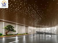 China 2.0-2.5mm Perforated Aluminum Ceiling Panels Wood Grain Rose Gold Custom Patterns for Commercial Spaces for sale