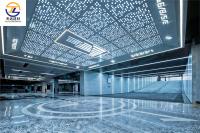 China 2.0-2.5mm Carved Aluminum Ceiling Panels Rose Gold Wood Grain Finish CNC Laser Engraving for sale