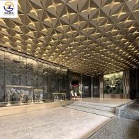 China 3.0mm Fluorocarbon Coated Bronze Aluminum Ceiling Panels for Hotel Entrance Decoration for sale