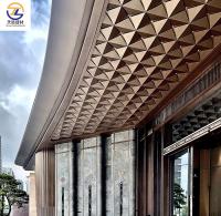China 3.0mm Fluorocarbon Coated Bronze Aluminum Ceiling Panels for Hotel Entrance Decoration for sale