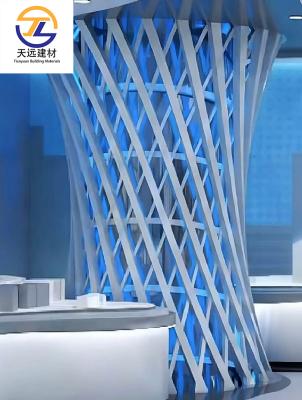 China 50x100mm White Twisted Aluminum Square Tube Profiles 6061 T6 6m Length for sale