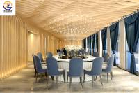 China Custom Curved Aluminum Square Tube Ceiling 0.5-3.0mm Wood Grain Decorative Profile for sale