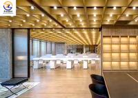 China Wood Grain Large Format Aluminum Grilles Square Tubes 100-300mm Width 8-12m Length Ceiling for sale