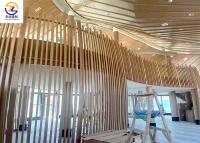 China Wood Grain Aluminum Ceiling Battens 30x80mm Decorative Square Tubes Spray-Painted Baked-Enamel for sale