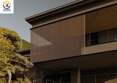 China Wood Grain Aluminum Tube 1.0mm-5.0mm Wall Thickness Moistureproof Lightweight for Construction for sale
