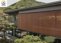 China Wood Grain Aluminum Tube 1.0mm-5.0mm Wall Thickness Moistureproof Lightweight for Construction for sale