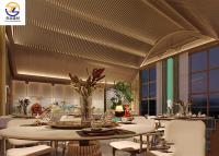 China Custom Curved Aluminum Ceiling Panels 0.5-3.0mm for Luxury Restaurant Resort Interior Design for sale