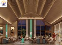 China Custom Curved Aluminum Ceiling Panels 0.5-3.0mm for Luxury Restaurant Resort Interior Design for sale
