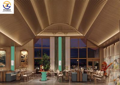 China Custom Curved Aluminum Ceiling Panels 0.5-3.0mm for Luxury Restaurant Resort Interior Design for sale