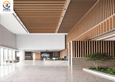 China Extruded Aluminum Square Tube Ceiling 6063-T5 Linear Baffle for Commercial Lobbies 0.5-3.0mm for sale