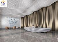 China Curved Aluminum Baffle Ceiling 3D Wave Design 0.5-3.0mm Custom for Commercial Spaces for sale