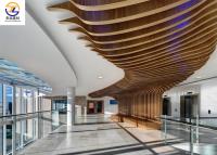 China Curved Aluminum Baffle Ceiling 0.5-3.0mm Customizable Wave Design for Architecture for sale