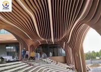 China Curved Aluminum Baffle Ceiling 0.5-3.0mm Customizable Wave Design for Architecture for sale