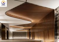 China Curved Aluminum Square Tube Ceiling 0.5-3.0mm Customizable Luxury Hotel Linear Baffle for sale
