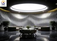 China Curved Aluminum Baffle Wall Cladding 0.5-3.0mm Customizable Wave Design for Lounge Lobby for sale