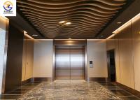 China Curved Aluminum Baffle Ceiling | Dynamic Wave Design for Luxury Elevator Lobbies for sale